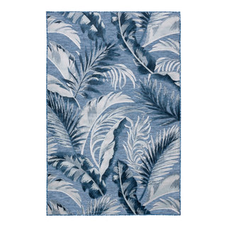 Safavieh Cabana Cbn452H Tropical Rug, Black/Grey, 5'1"x7'6" - Tropical ...