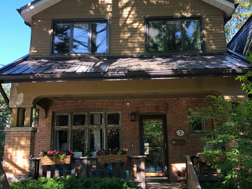 I love my peach brick house, but i have NO idea what colour to paint!