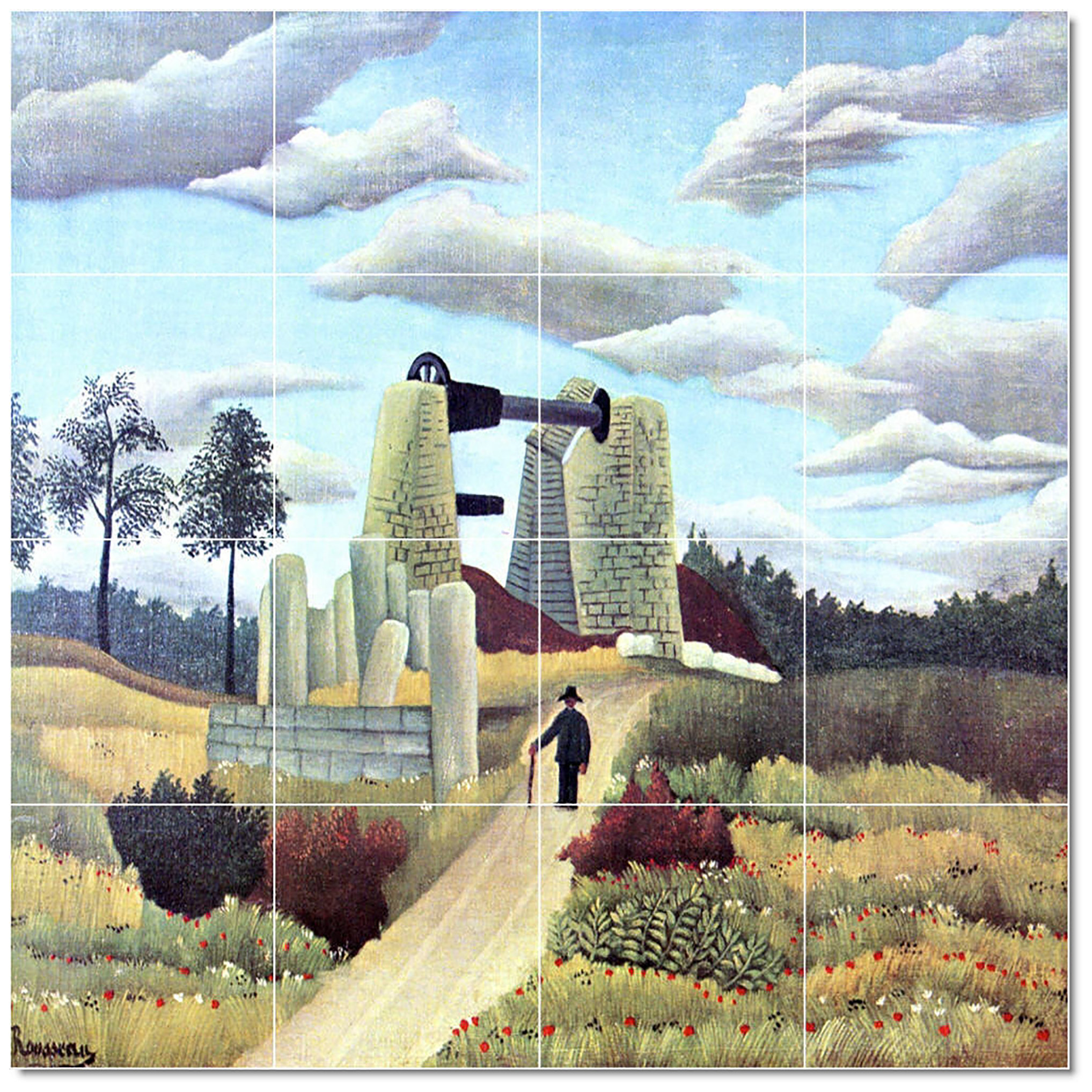 Jean-Jacques Rousseau Poster Art Painting Ceramic Tile Mural #80, 17 ...