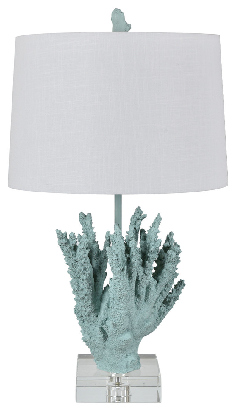 Coral Table Lamp, Sea Blue - Beach Style - Table Lamps - by Crestview ...