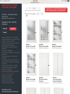 Interior door with flemish or obscure glass