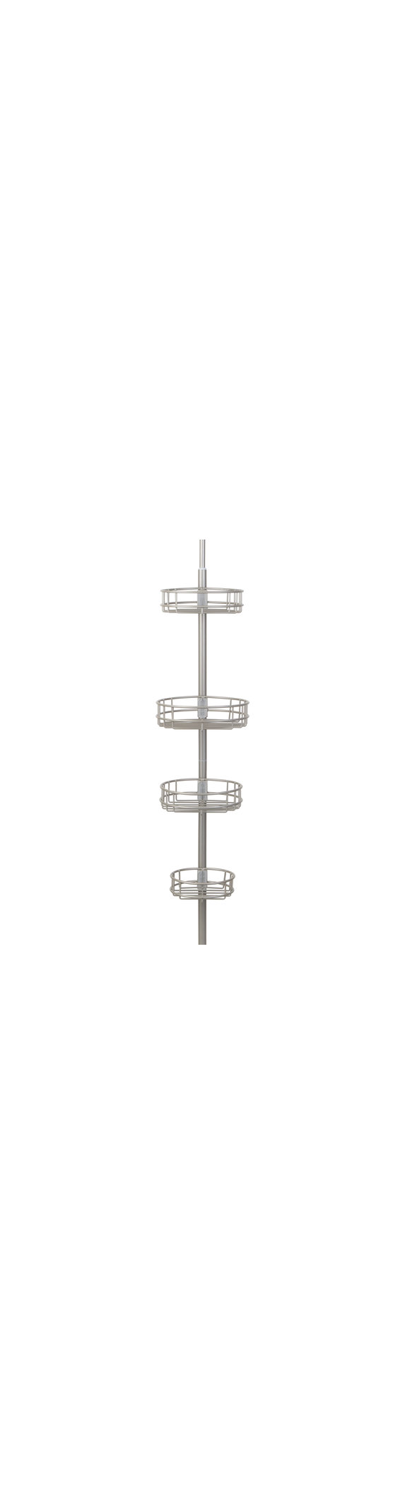 Round eSatin Tension Pole, Nickel - Modern - Shower Caddies - by ...