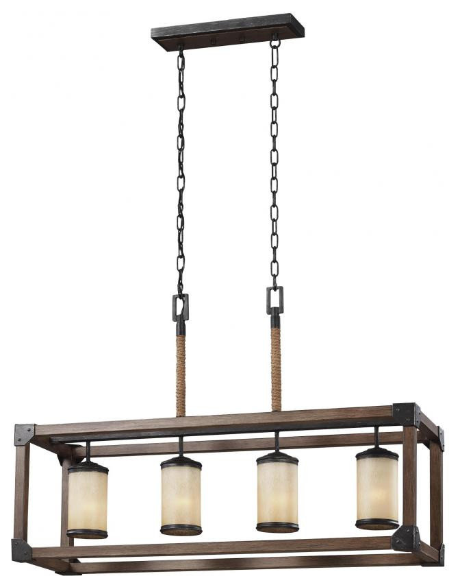 Stardust Four Light Island Pendant from the Dunning Collection, 11.000 ...