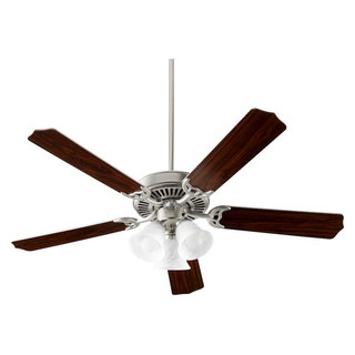Quorum Capri-X 3 Light LED Ceiling Fan, Satin Nickel/Silver/Walnut ...