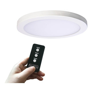 15" Multi-Color Remote Control Platter, White - Modern - Lighting ...