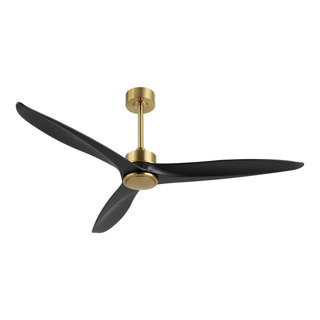 60" 3-Blade Reversible DC Motor Ceiling Fan With Remote - Transitional ...