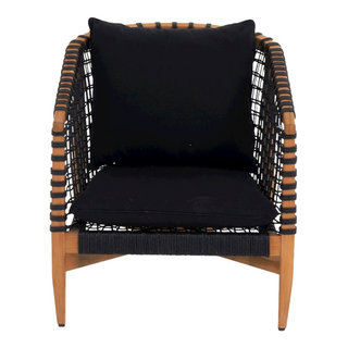 Kuna Outdoor Lounge Chair Black - Contemporary - Armchairs And Accent ...