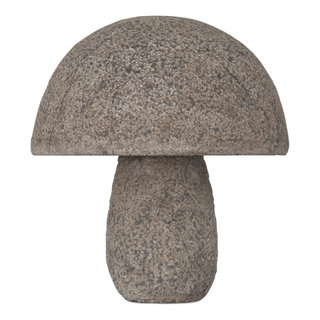 Stone Small Granite Textured Outdoor Mushroom - Rustic - Garden Statues ...