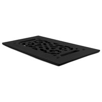 4 Heat Air Vent Grille Cast Aluminum Victorian Black Finish Register ...