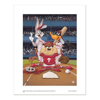 "At the Plate, Phillies, " MLB Limited Edition Looney Tunes Animation ...