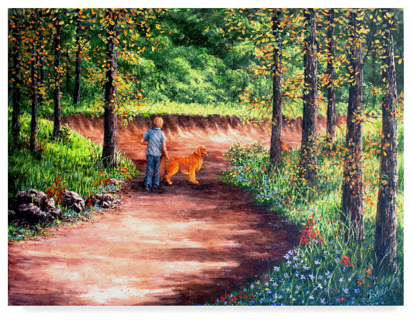 "Exploring With My Best Friend" by Sher Sester, Canvas Art, 24"x18 ...