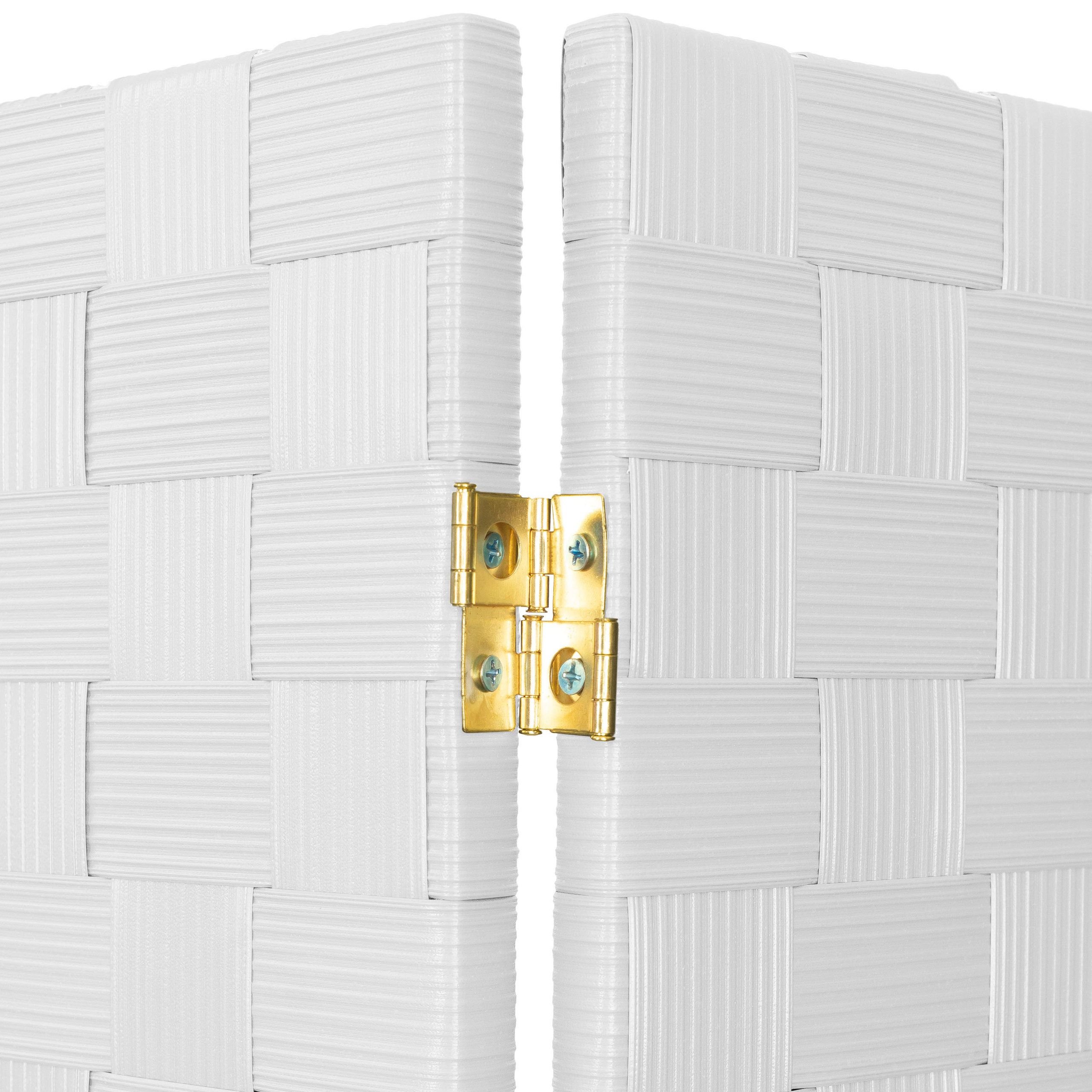 4 ft. Short Woven Fiber Outdoor All Weather Room Divider, 4 Panel ...