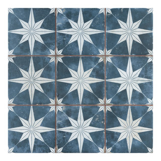 Harmonia Kings Ceramic Floor and Wall Tile, Marrakech Blue - Farmhouse ...