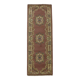Hand Knotted Aras Wool Area Rug - Oriental | Rose Cream | Rugs for ...