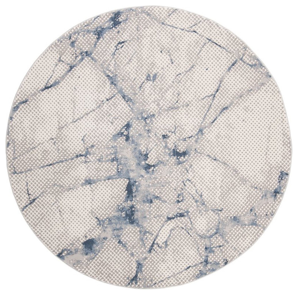 Safavieh Meadow 6'7" Round Rug in Navy and Ivory, 6'7" Round ...