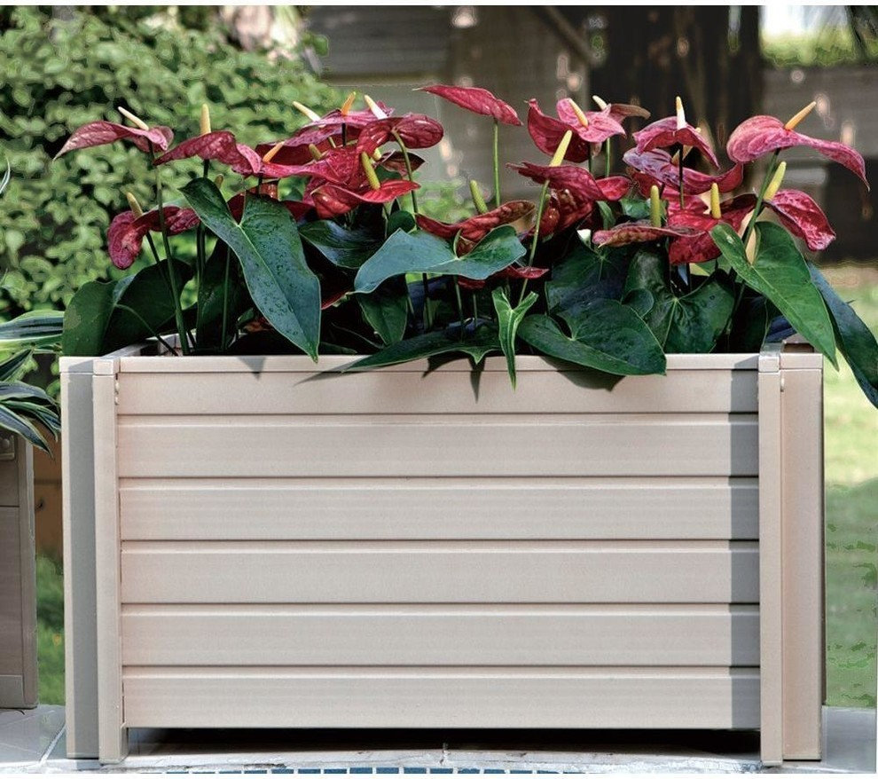New Age Garden Rectangular Planter, 30 inch - Transitional - Outdoor ...