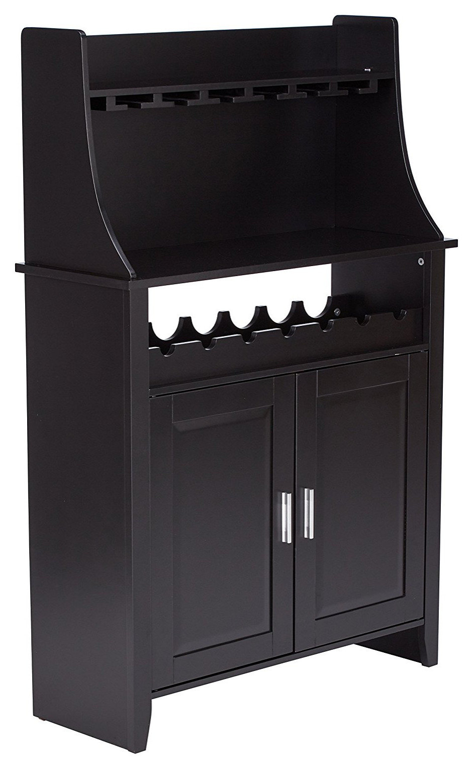 Alistair Server With Wine Storage, Black - Transitional - Wine And Bar ...