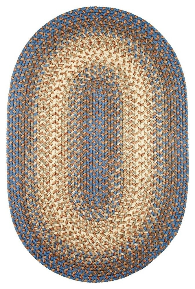 Rhody Rug Easy Living Rug, Blue Lake, 2'X8' Oval, 2'x8' Oval - Outdoor ...