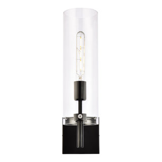 Savant 1 Light Bathroom Vanity Light, Black - Transitional - Bathroom ...