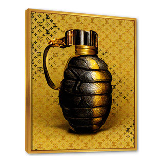 Luxury Brand Grenade II Framed Canvas, 24x32 - Contemporary - Prints ...