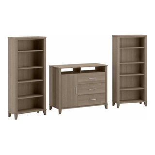 Somerset Entertainment Center in Storm Gray - Engineered Wood ...