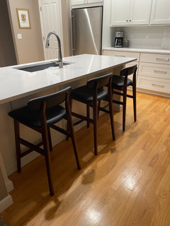 Alabaster cabinets and quartz countertop choices