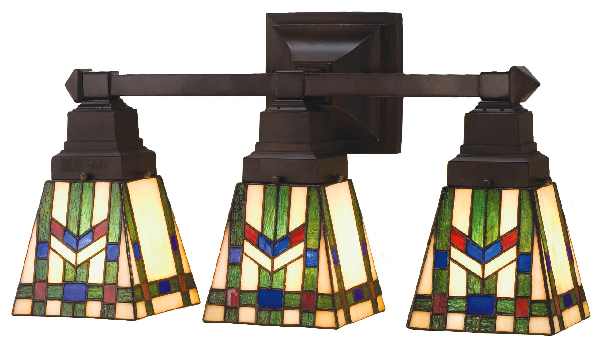 20" Wide Prairie Wheat 3 Light Vanity Light - Craftsman - Bathroom ...