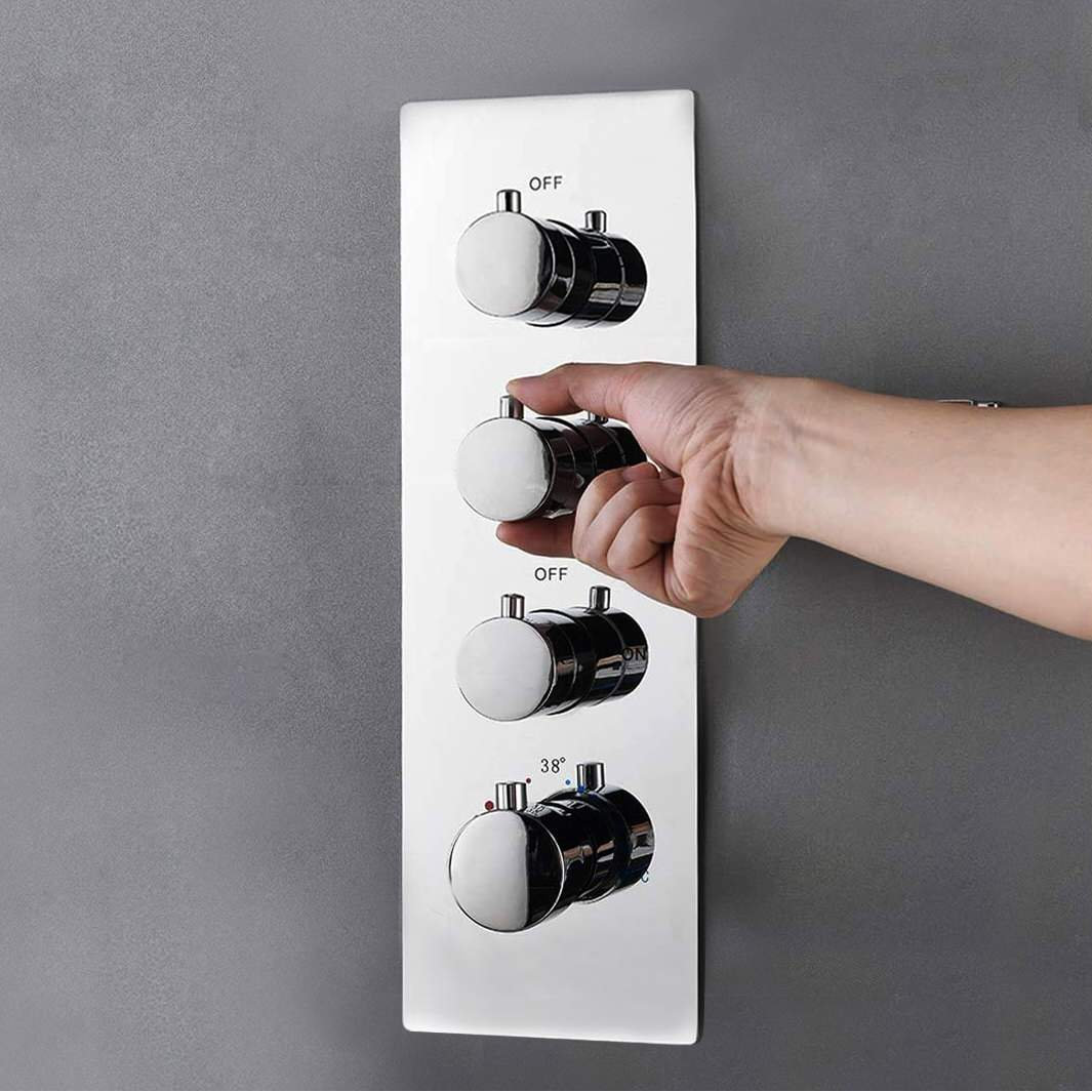 Fontana Shower Three Function Shower Mixer Thermostatic Valve Vertical ...