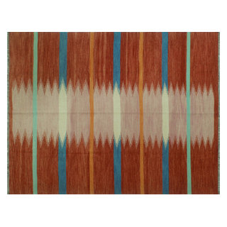 Winchester Kilim Northcly Rust/Pink Rug, 8'3x9'9, 8'3x9'9 ...