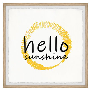 "Hello Sunshine IV" Framed Painting Print, 18"x18" - Contemporary ...