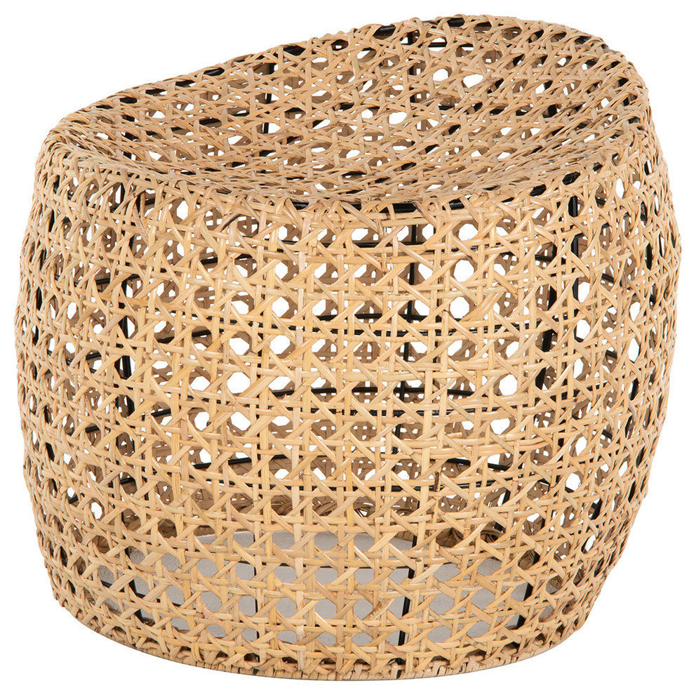 Jao Rattan Cane Stool, Natural - Tropical - Accent And Garden Stools ...