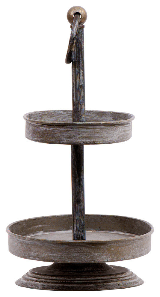 Decorative Metal 2-Tier Tray - Farmhouse - Serving Trays - by Olive ...