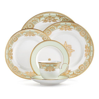 Marchesa Rococo Leaf 60-Piece China Set - Traditional - Dinnerware Sets ...