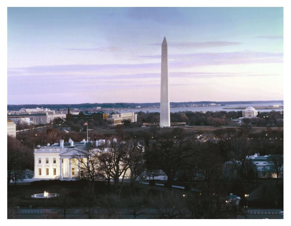 "White House, Washington Monument, Jefferson Memorial" Paper Art, 18 ...