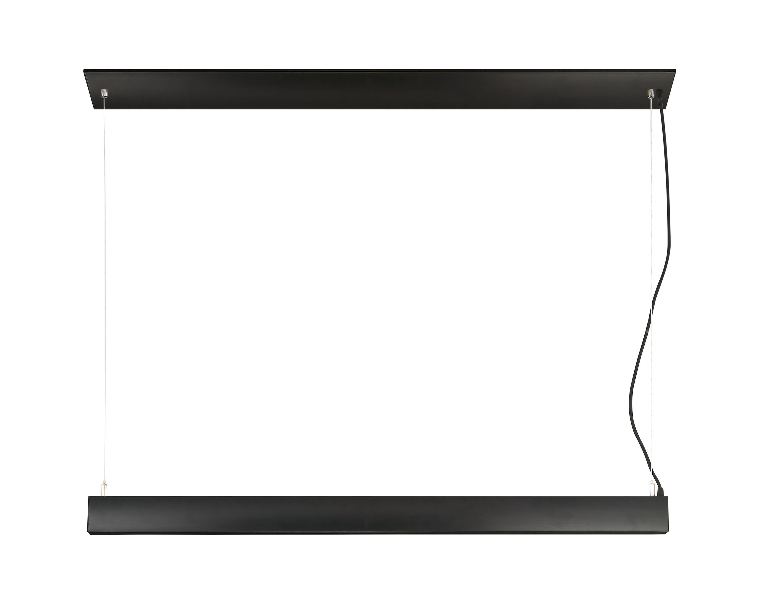 Task - LED Metal Linear Pendant with Sensor - Black Finish - Modern ...