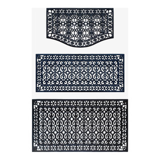 Rubber Grill Matching Doormat Set, Patio/Garage, Heavy Duty, 3-Piece ...