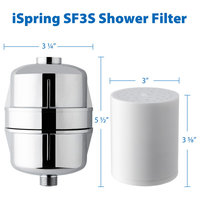 iSpring 15-Stage Never Clog High Output Shower Filter, Chrome Finish ...