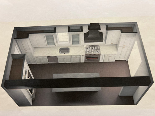 Load bearing wall separating kitchen and dining rooms