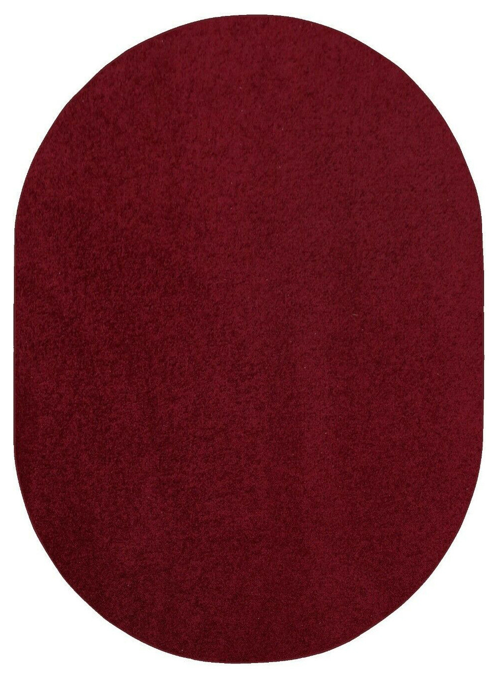 Furnish My Place Burgundy Solid Color Rug Made In Usa, 4' x 38' Oval ...