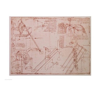 Studies of Hydraulic Devices Print, 24 x 18 - Industrial - Prints And ...