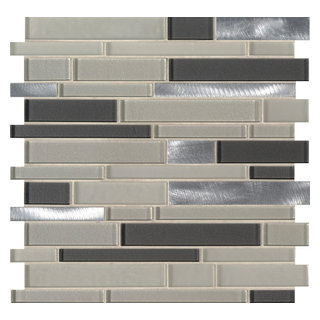 MSI SMOT-GLSMTIL-6MM 12" x 12" Linear Mosaic Sheet - Varied Glass ...
