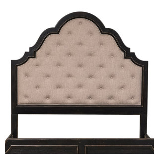 Chesapeake Black Queen Uph Headboard, Queen Size - Traditional ...