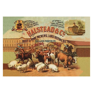 Halstead and Company Beef and Pork Packers, 20" x 30" - Traditional ...