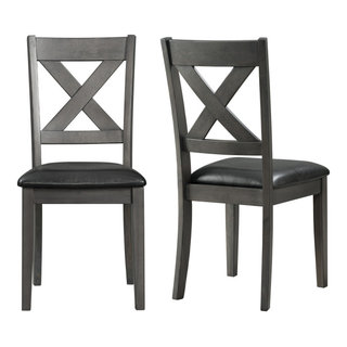 Alex Dining Side Chair Gray, Set of 2 - Transitional - Dining Chairs ...