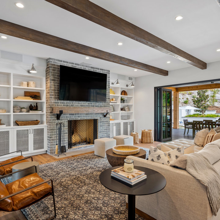 75 Beautiful Living Room with a Chimney Breast Ideas and Designs ...