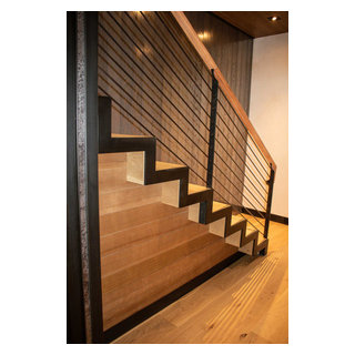 Steel Stringer Stair and Railing - Contemporary - Staircase - Other ...