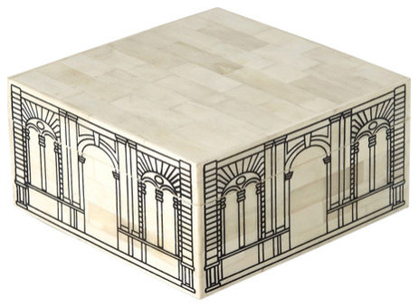 Venetian Scene Box, 6.25"L x 6.25"W x 3.25"H - Traditional - Decorative ...