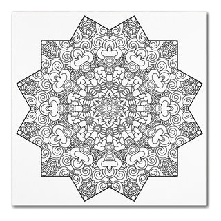 Kathy G. Ahrens 'Andrew Mandala' Canvas Art, 24"x24" - Contemporary ...