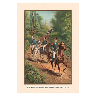 U.S. Army General and Staff Officers, 1812, 20" x 30" - Traditional ...