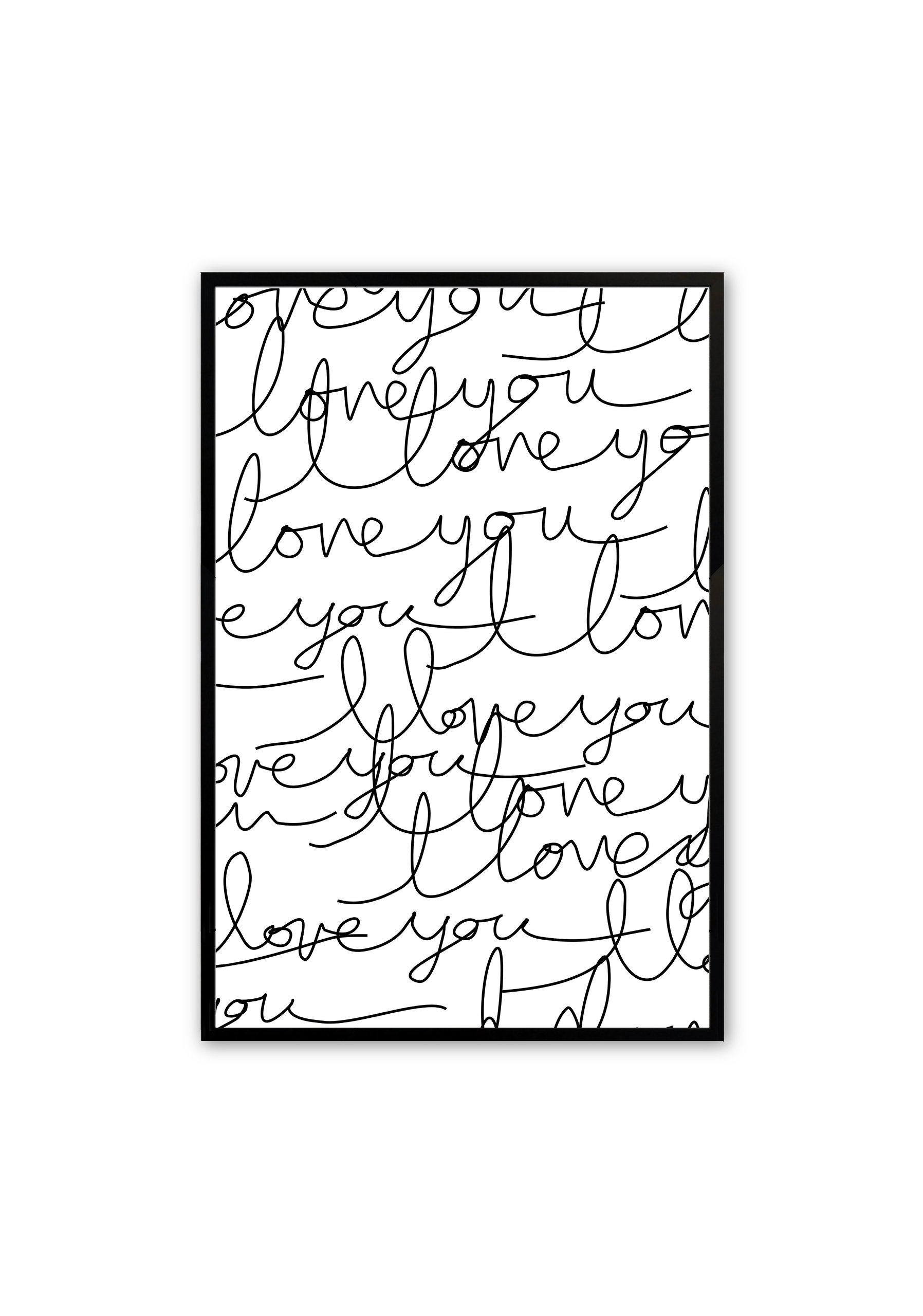 I Love You Framed Print, 24" x 36" - Contemporary - Prints And Posters ...